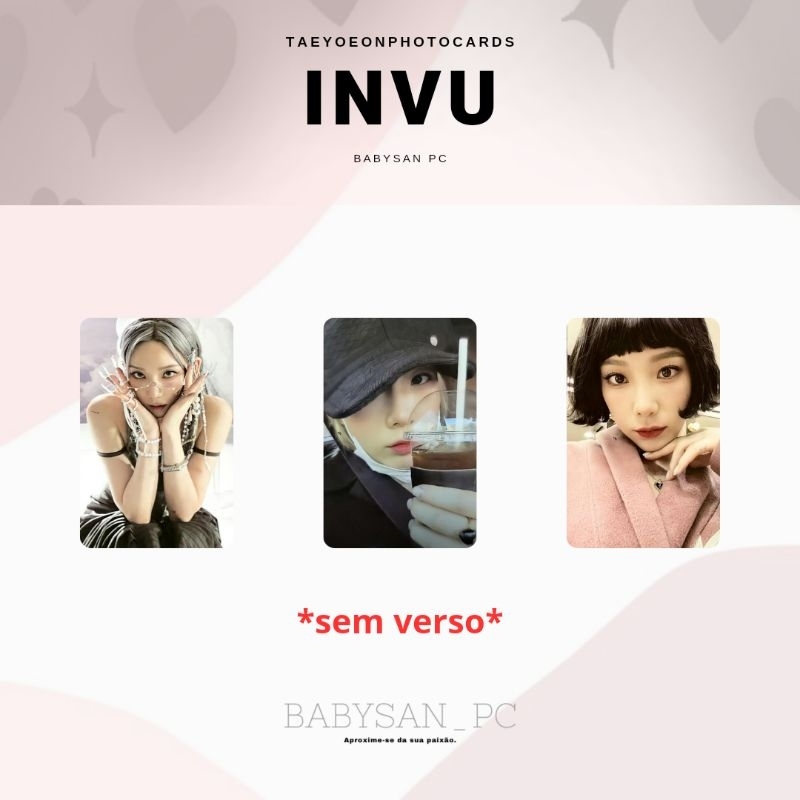 TAEYOEON Photocard Fanmade INVU | Shopee Brasil