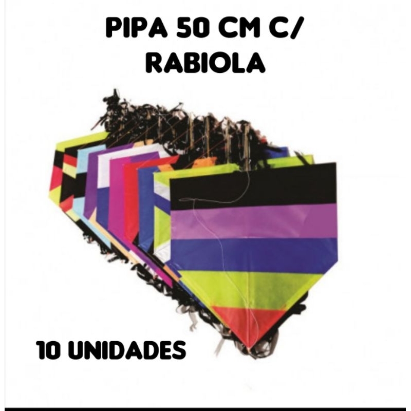 Kit 10 Pipas 50 cm Com Rabiola | Shopee Brasil