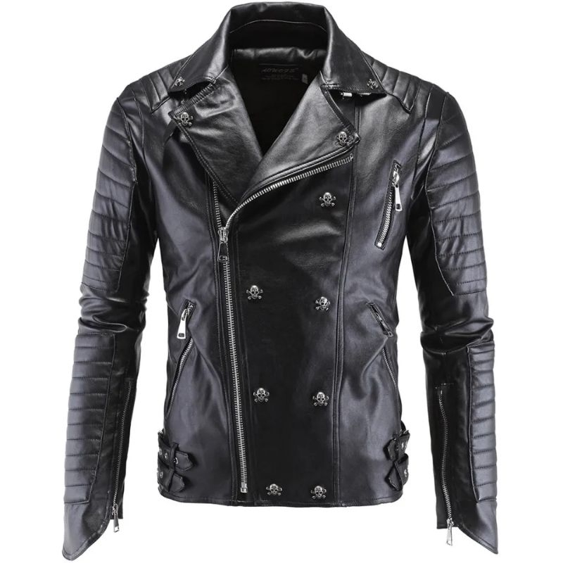 Jaqueta Rock Masculina de couro Estilo Roqueiro | Shopee Brasil