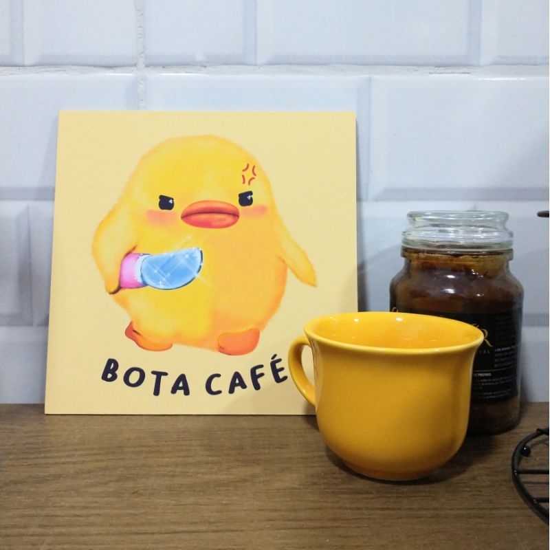 Quadro placa decorativa personalizável meme pato com faca, bota café ...