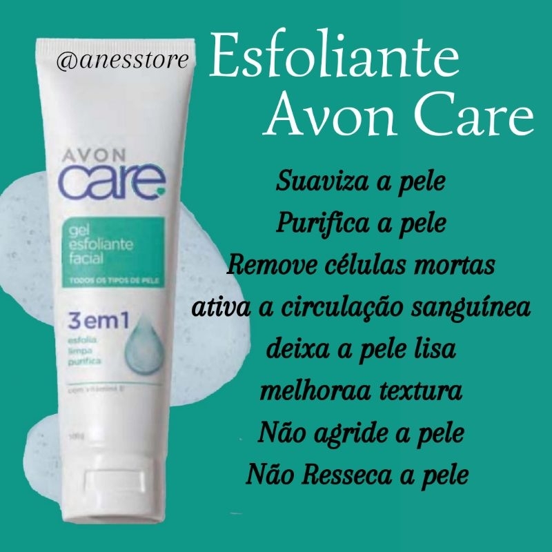 Gel Esfoliante facial de limpeza 3 em 1 Avon Care 100g | Shopee Brasil