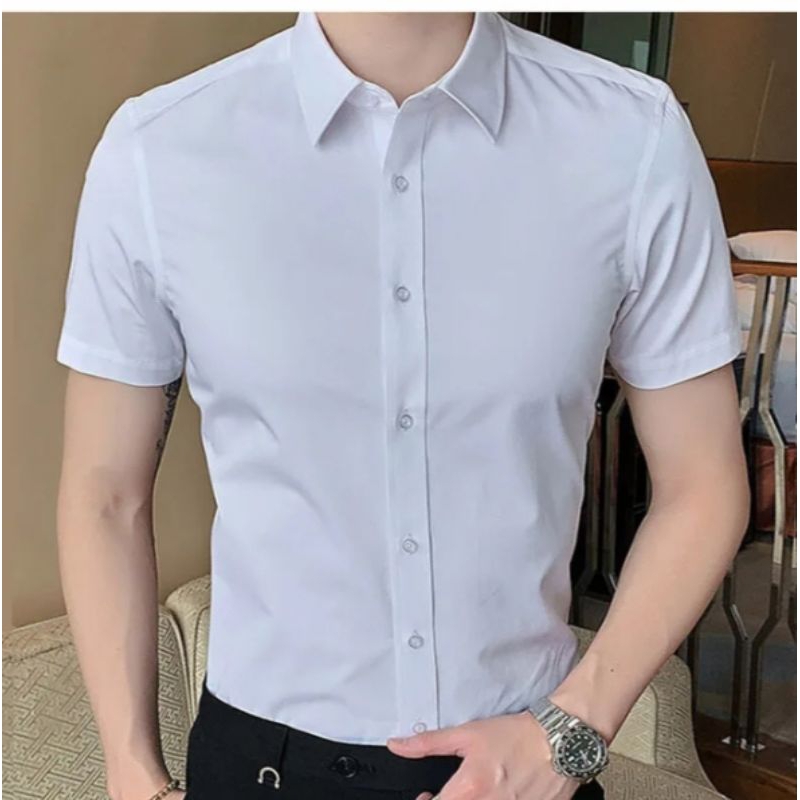camisa Lisa manga curta masculino | Shopee Brasil