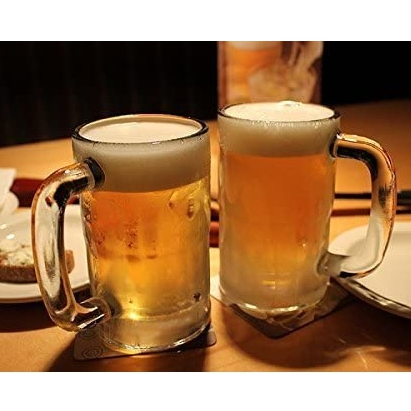 Jogo 2 Canecas De Vidro 340ml Para Cerveja Chopp Resistente pesada bar | Shopee Brasil