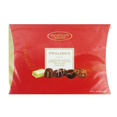 Bombons Belga Pralines Red Sortidos Excelcium Caixa 180g | Shopee Brasil