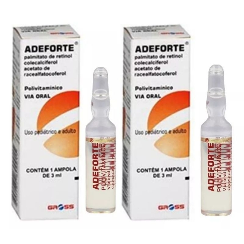 Adeforte ampola suplemento vitamínico.kit com 2 unidades. | Shopee Brasil