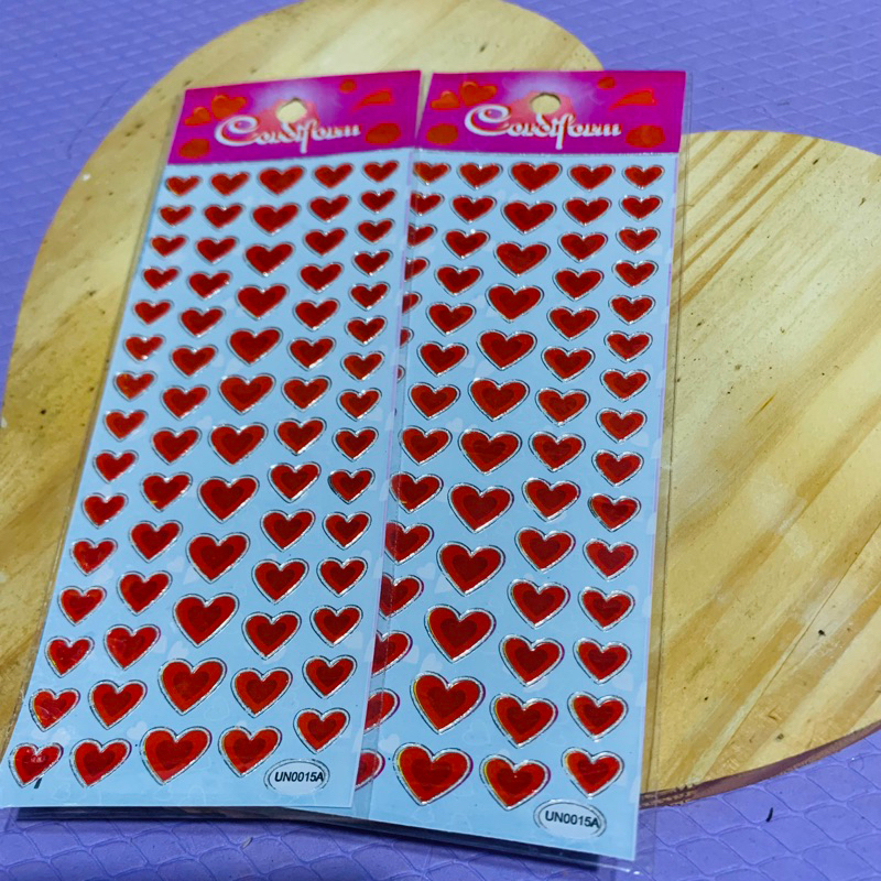 kit com 10/15 Cartelas de adesivos coração - stiker - sticker ...