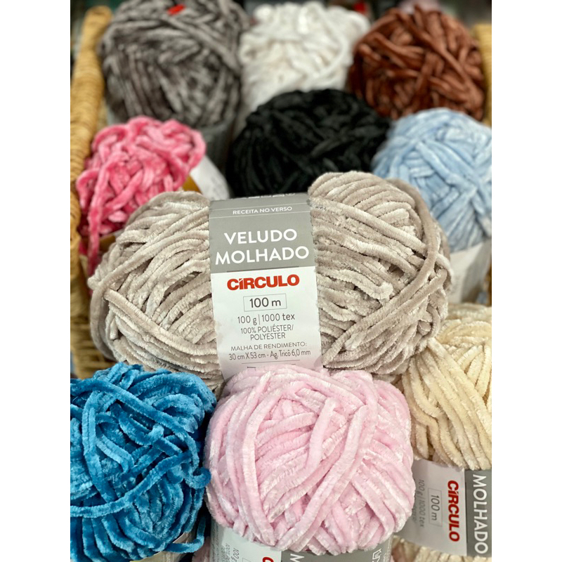 Novelo de Lã Veludo Molhado - Círculo Produtos - 100g | Shopee Brasil