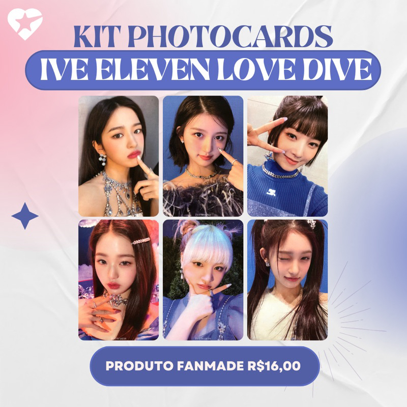 Kit Photocards IVE 'Eleven Love Dive' | Shopee Brasil