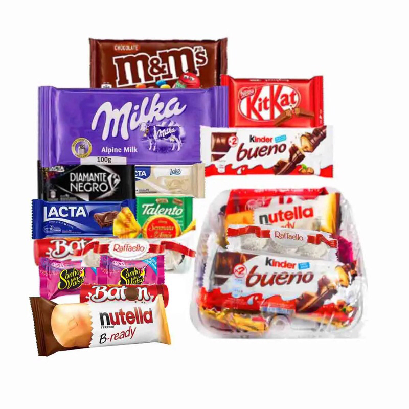 Cesta de Chocolate com Milka kit kat Nutella | Shopee Brasil