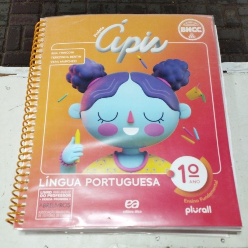 Projeto Apis Português 1 ano livro do professor novo | Shopee Brasil