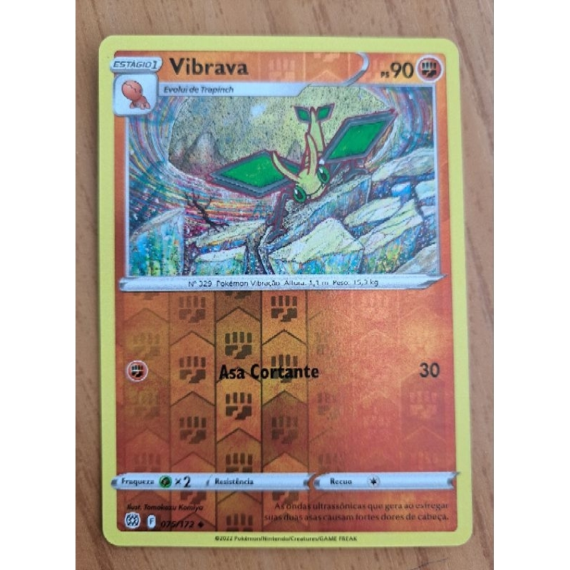Card Pokémon Vibrava Reverse Foil Original e Nova | Shopee Brasil