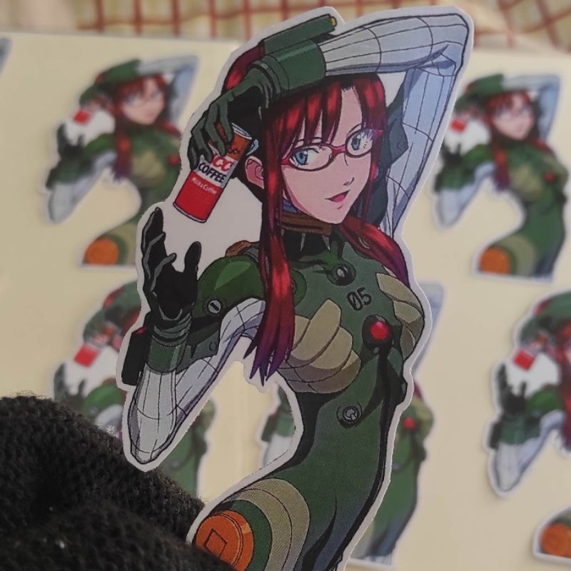 MARI MAKINAMI - UCC COFFEE - EVANGELION - STICKERS ADESIVOS | Shopee Brasil