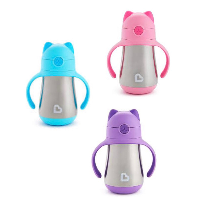 Copo Termico Infantil Munchkin Inox Cool Cat +18m 237ml | Shopee Brasil