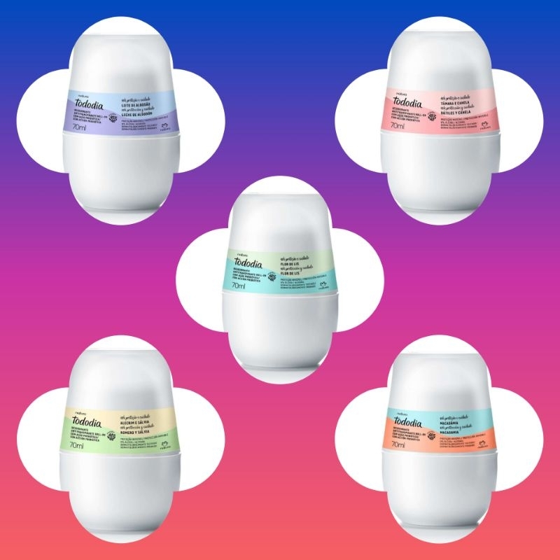 Desodorante Antitranspirante Roll-on Rolon Roll on Todo dia Natura 70ml ...