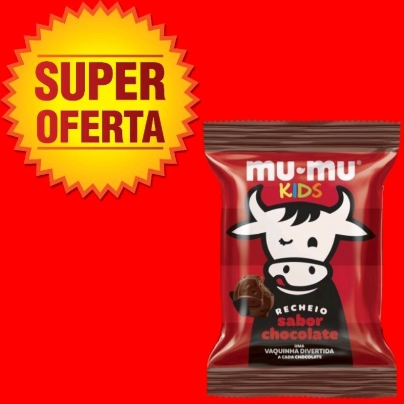 CHOCOLATE MU-MU KIDS RECHEIO SABOR CHOCOLATE 16g | Shopee Brasil