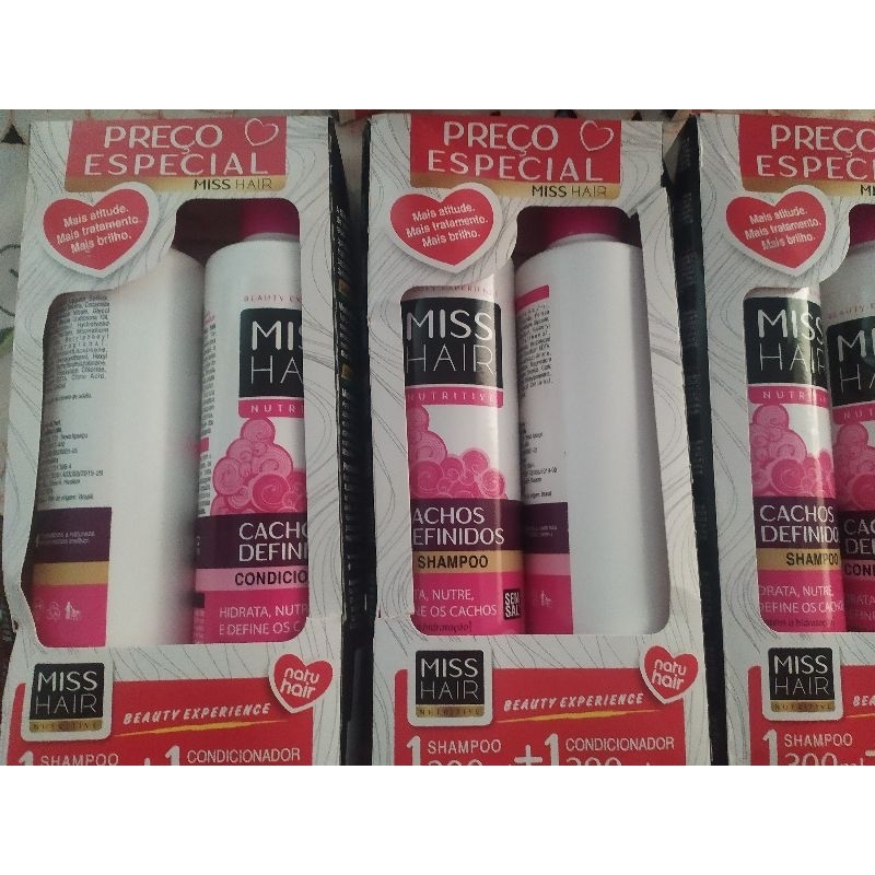 Kit shampoo e Condicionador Miss Hair | Shopee Brasil