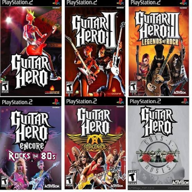 Ps2 - Guitar Hero coleção para PS2 - Play 2 - Escorrega o Preço