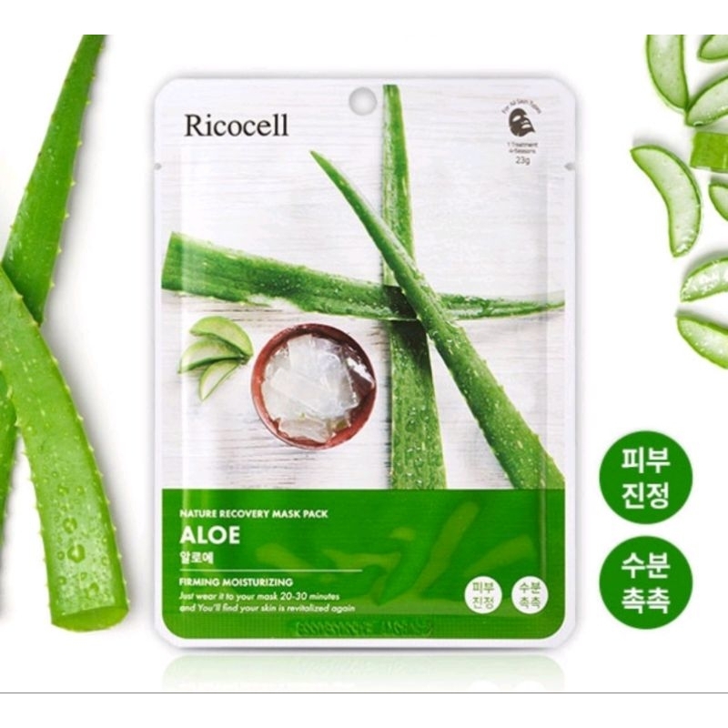 Máscara facial Coreana Ricocell máscara de tecido mascara importada ...