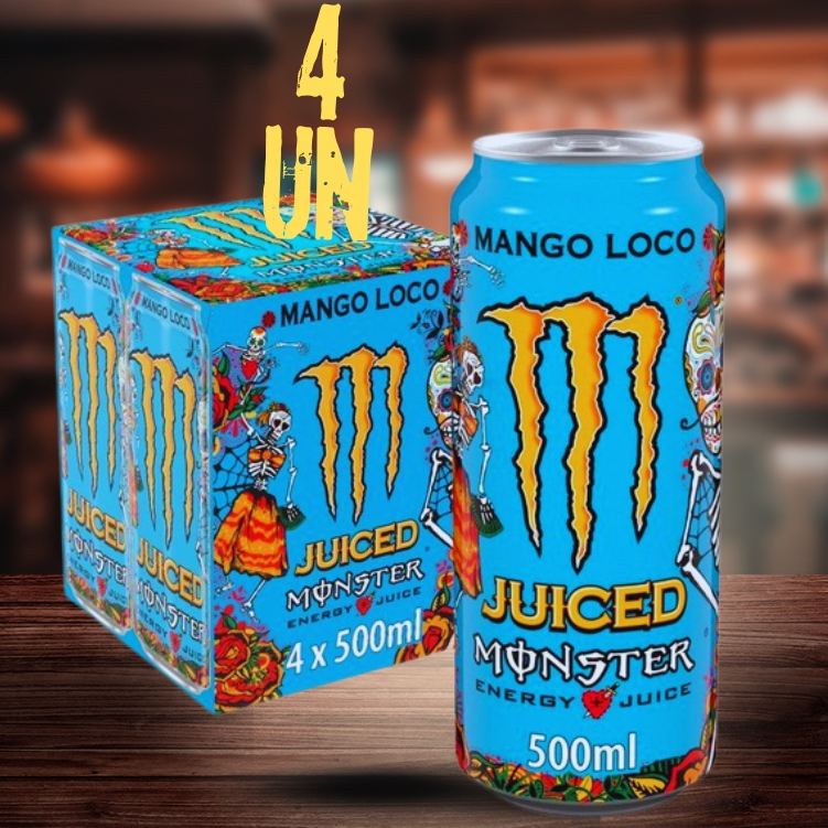 Energético Monster Mango Loco 4un 473ml | Shopee Brasil