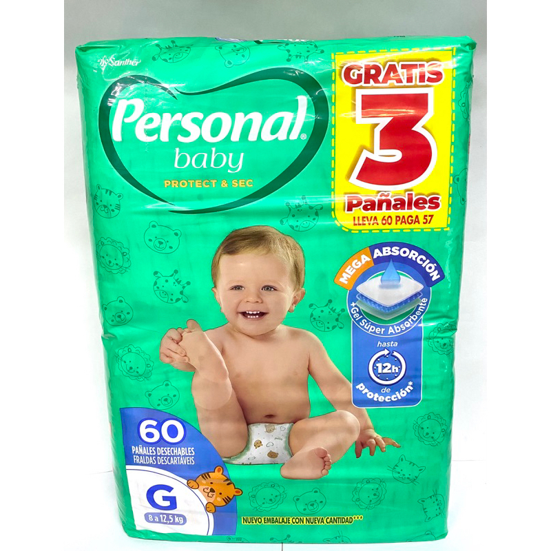 Fralda Personal Baby Hiper G 60un | Shopee Brasil