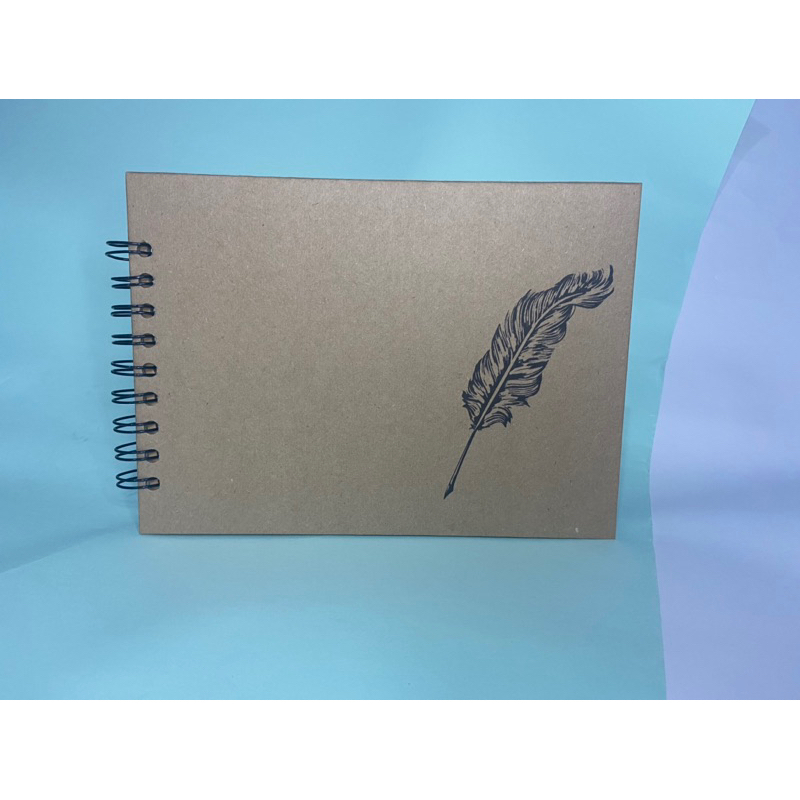 Caderno Scrapbook A5 Kraft com folhas kraft espiral wire-o | Shopee Brasil