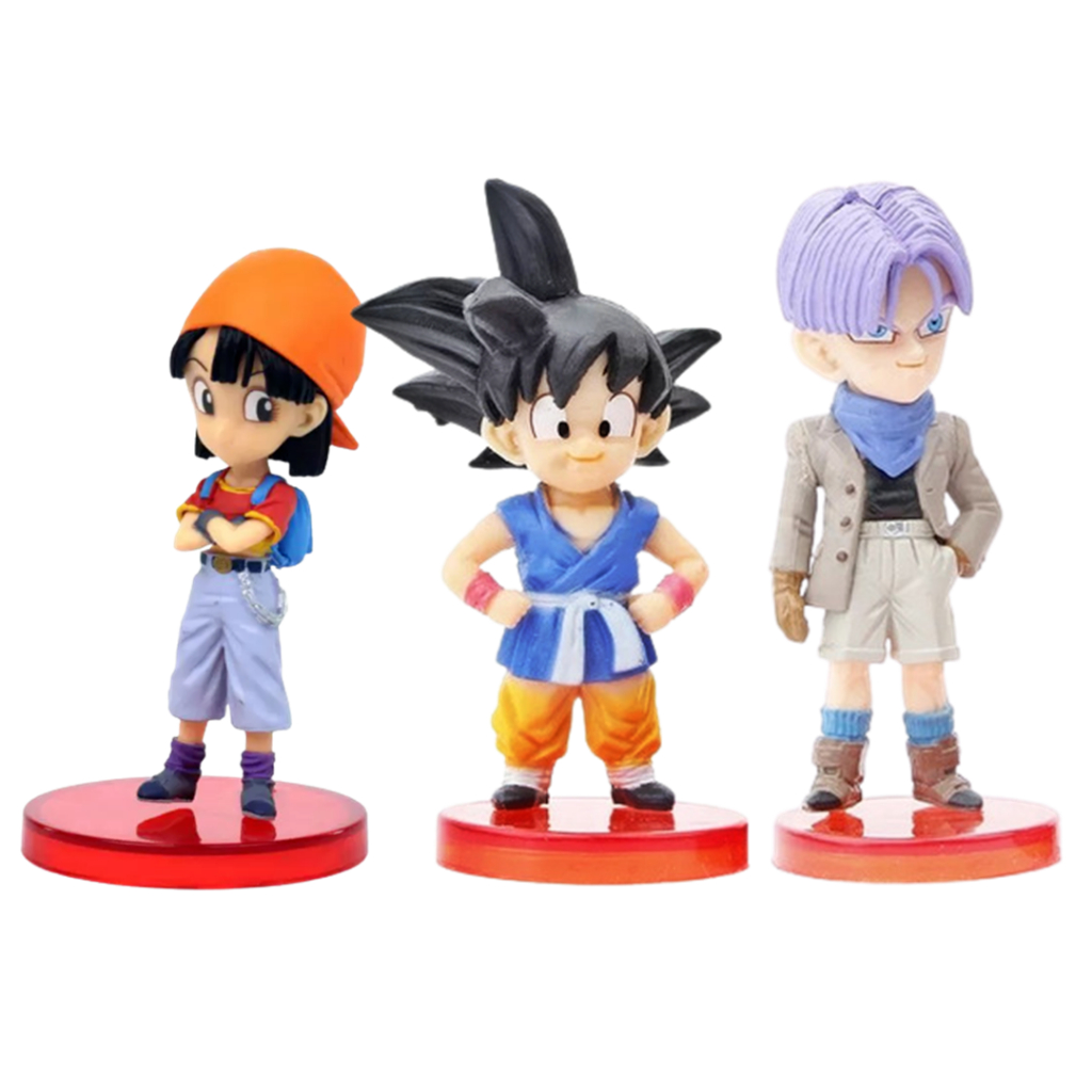 PACOTE C/ 3 MINIATURAS DRAGON BALL GT GOKU,PAN,TRUNKS. | Shopee Brasil