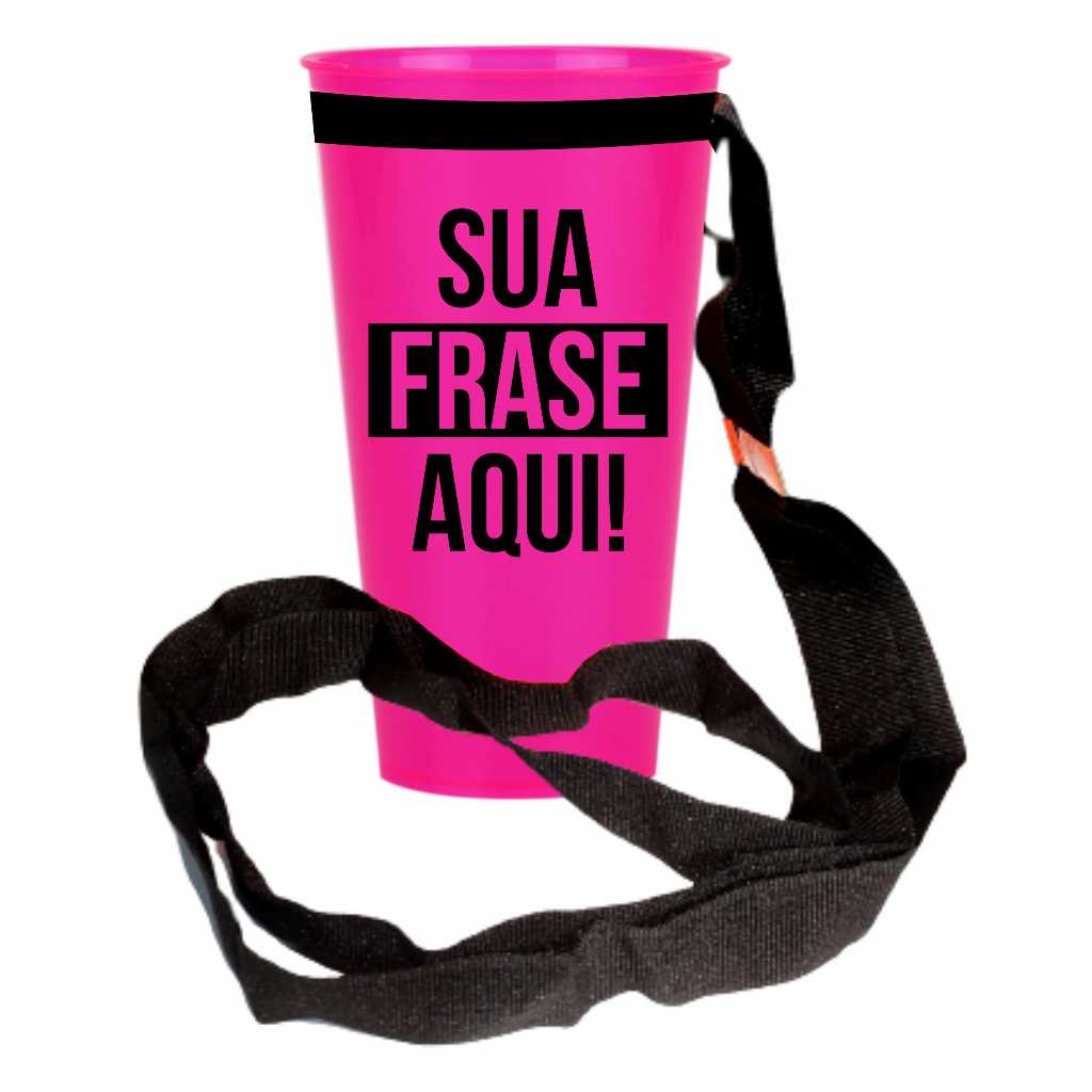 Copo Personalizado Neon ECO Com tirante porta copo eco 450ml | Shopee ...