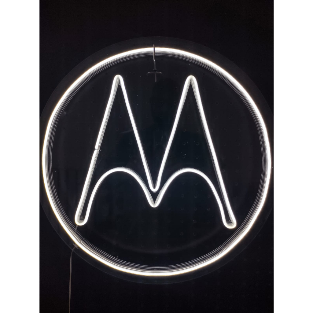 placa em neon de led LOGO MOTOROLA 45x45 | Shopee Brasil