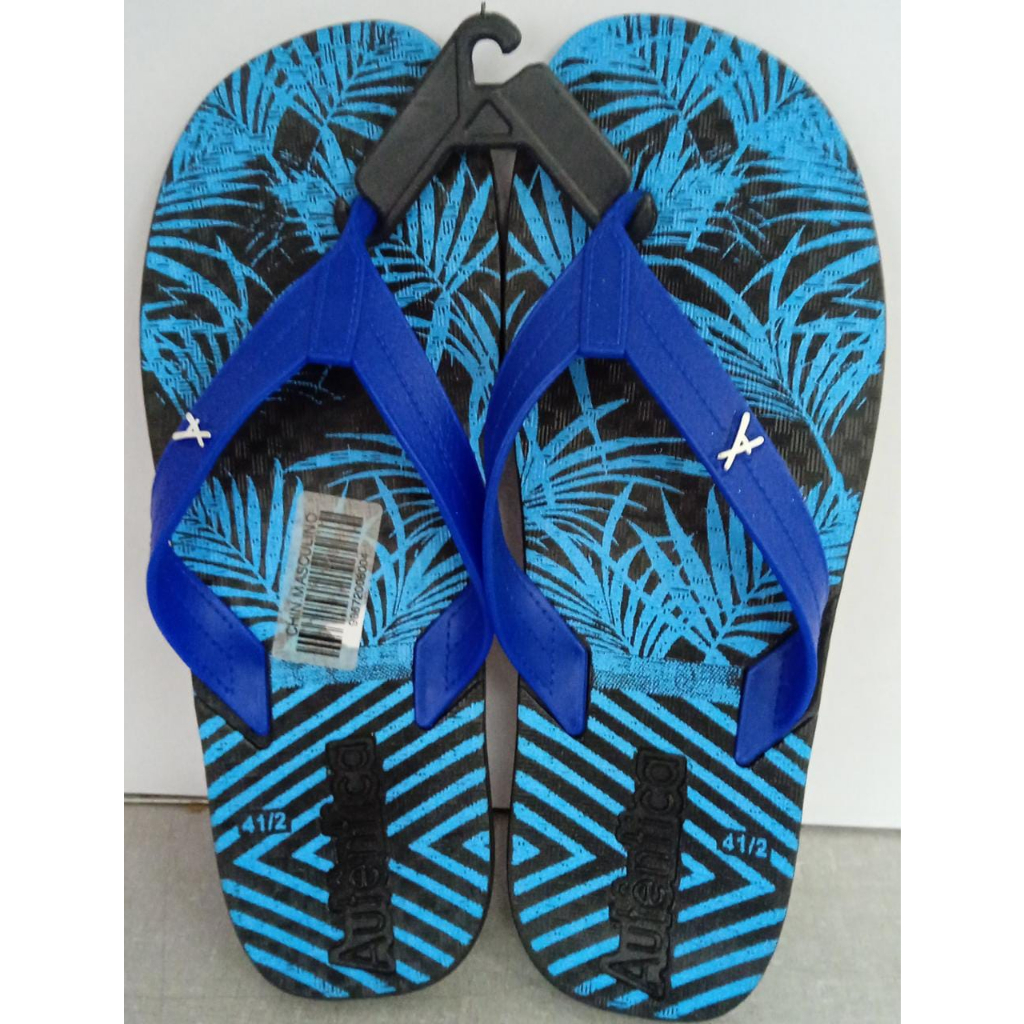 CHINELAO AUTENTICA MASCULINO ADULTO COR:AZUL C/PRETO TAMANHO:41/42 ...
