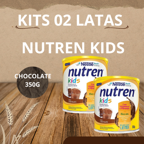 Nutren Kids Chocolate/Morango 350g Nestle -Kit 02Latas | Shopee Brasil