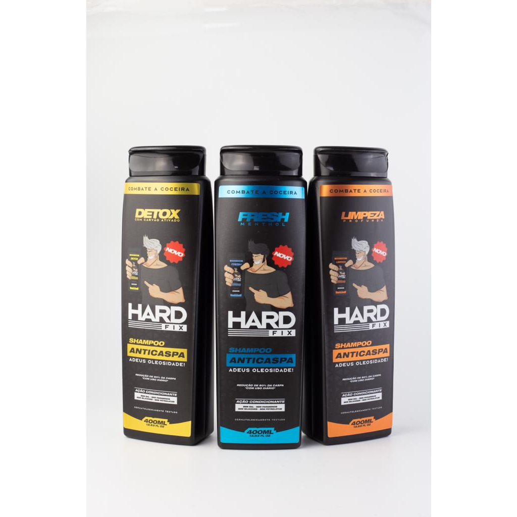KIT COMPLETO DE SHAMPOO ANTICASPA HARD FIX | Shopee Brasil