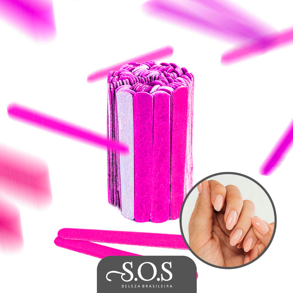 Lixa Mini 8 cm parda ou rosa - pct com 100 unidades - Sos Beleza ...