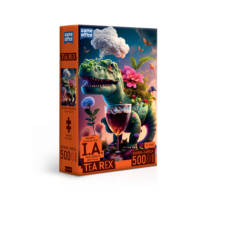 Quebra Cabeça Dinossauro T Rex Toyster Tea Rex Criado Por I.A. Novidade ...