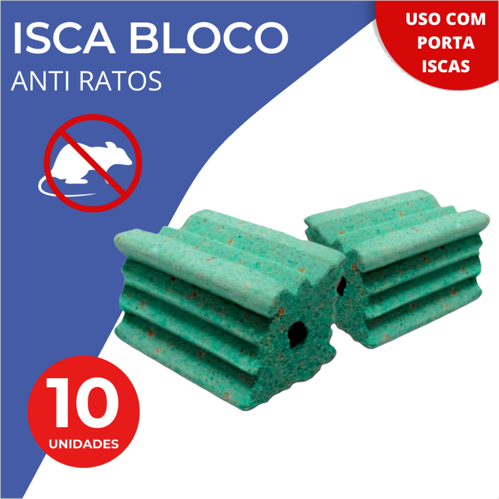 10 Blocos De Isca Atrativa Rato Proteção 20g | Shopee Brasil