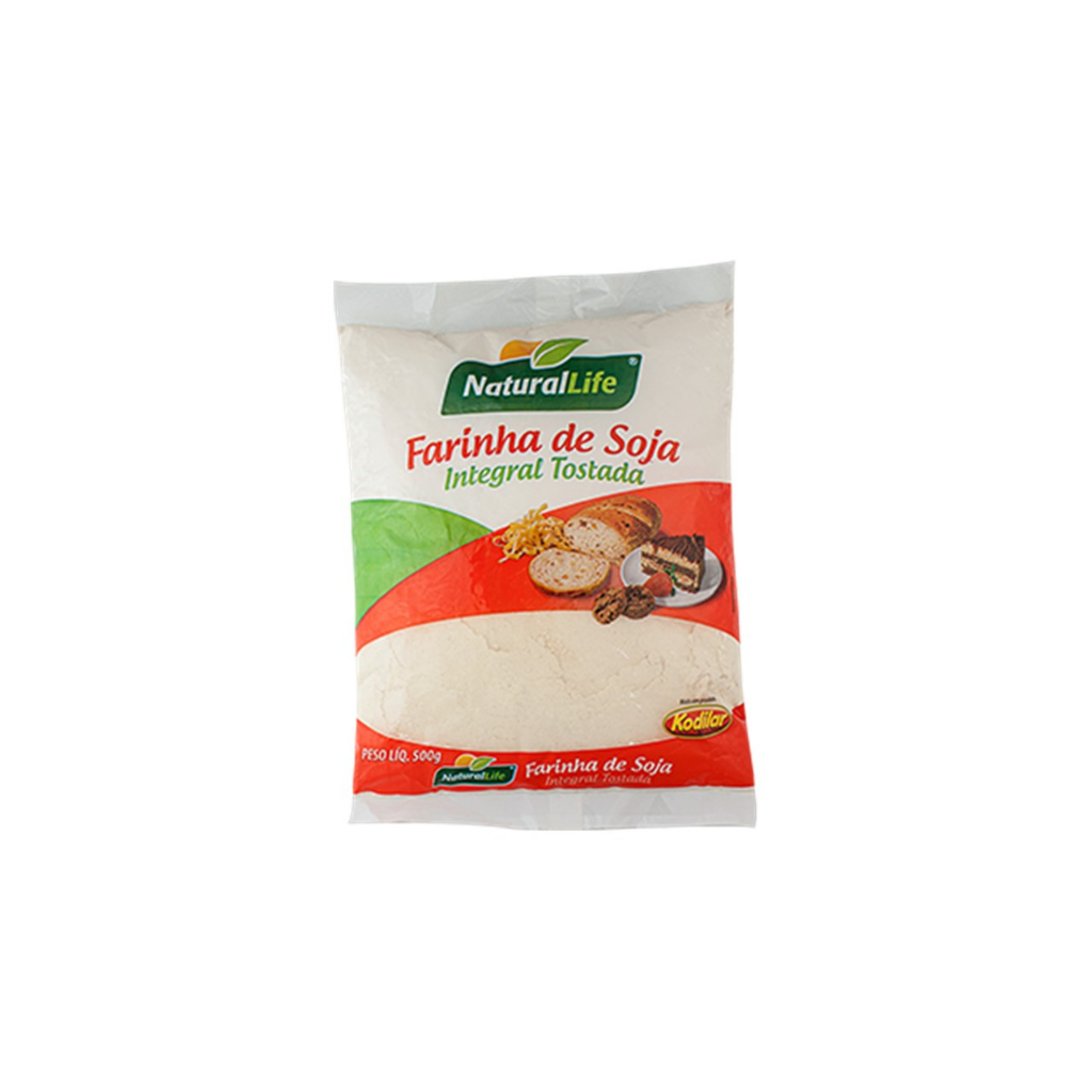 Farinha De Soja Tostada Integral Natural Life Pacote 500g - Kodilar ...