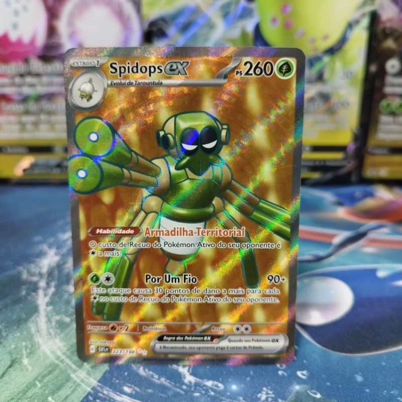 Carta Pokémon Original Spidops EX Full Art Escarlate e Violeta | Shopee ...