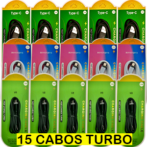 15 CABOS 5 CABOS TIPO C 5 CABOS SMARTPHONE V8 5 CABOS COMPATIVEL PARA ...