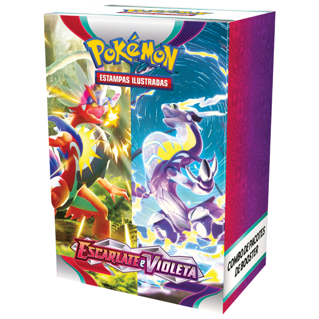 Mini Display Booster Pokemon Escarlate e Violeta (18 Boosters) | Shopee ...