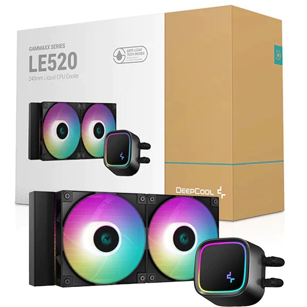 Water Cooler Deepcool Le520 Preto Argb 240mm - R-LE520-BKAMMN-G-1 ...