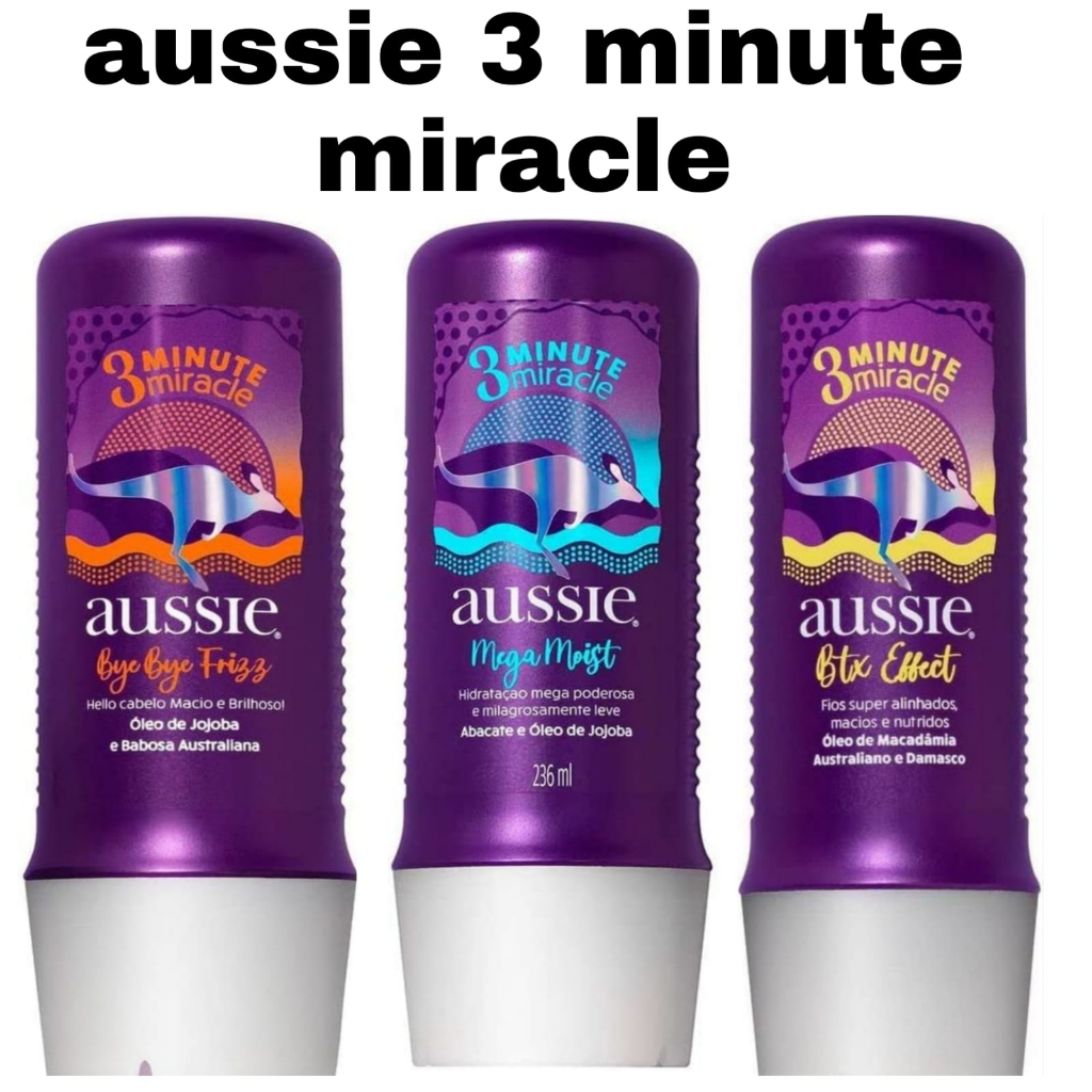 Aussie Creme de Tratamento 3 Minute Miracle 236ml | Shopee Brasil