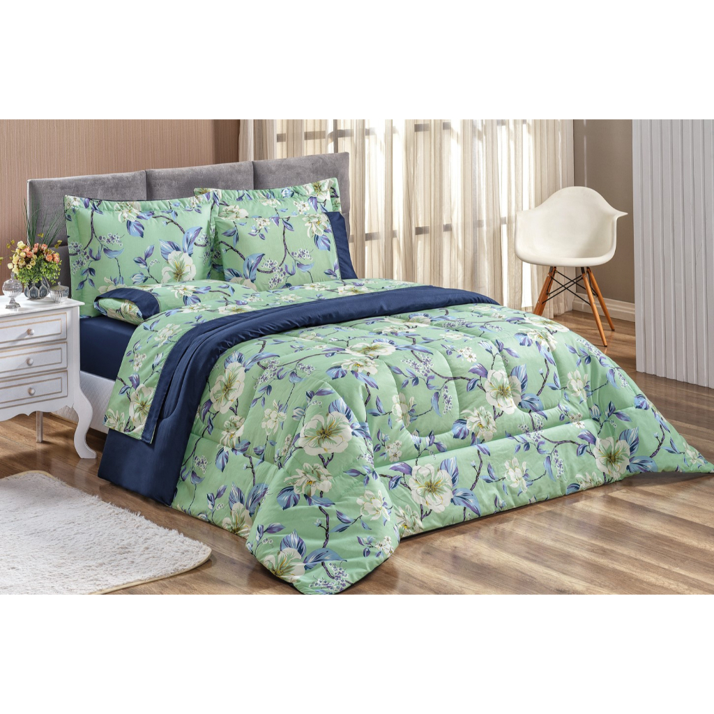 Kit Edredom Naturale Casal King Sizes Dupla Face 3 Pecas 200 Fios ...