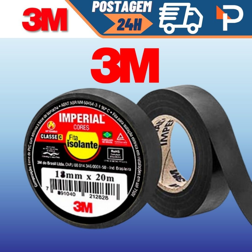 KIT (1un; 2un; 3un ou 5un) Fita isolante 5M 10M 20M Imperial marca 3M ...