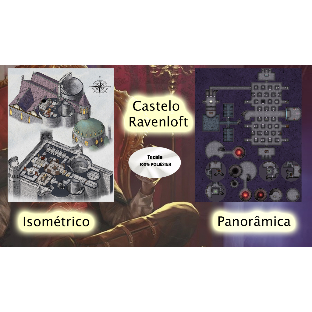 Mapas de Batalha Castelo Ravenloft completo (Conjunto com 3 mapas ...