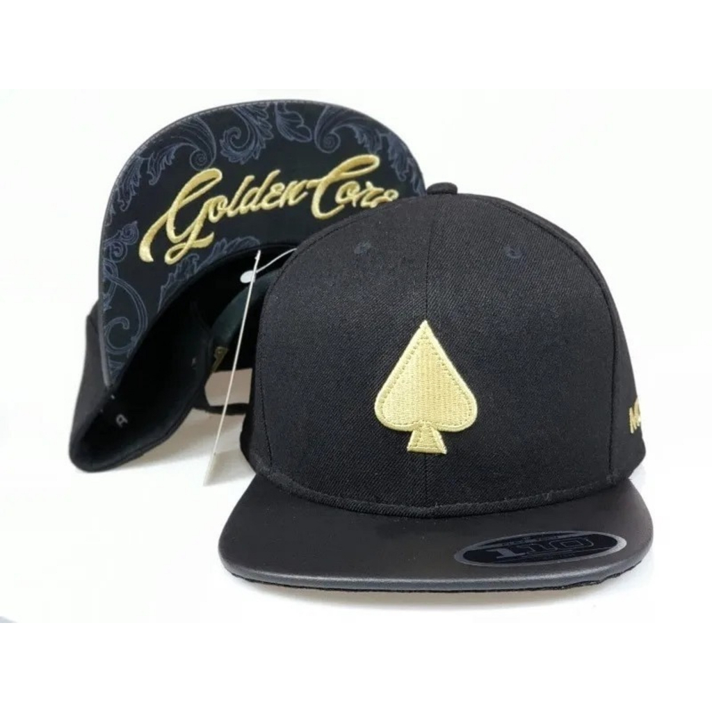 BONE MCD GOLDEN CORE ABA RETO PRETO AJUSTAVEL | Shopee Brasil