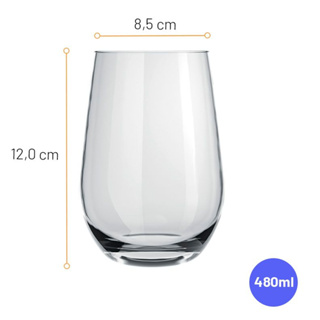 Conjunto 6 Copos Nadir Dubai - 480ml | Shopee Brasil