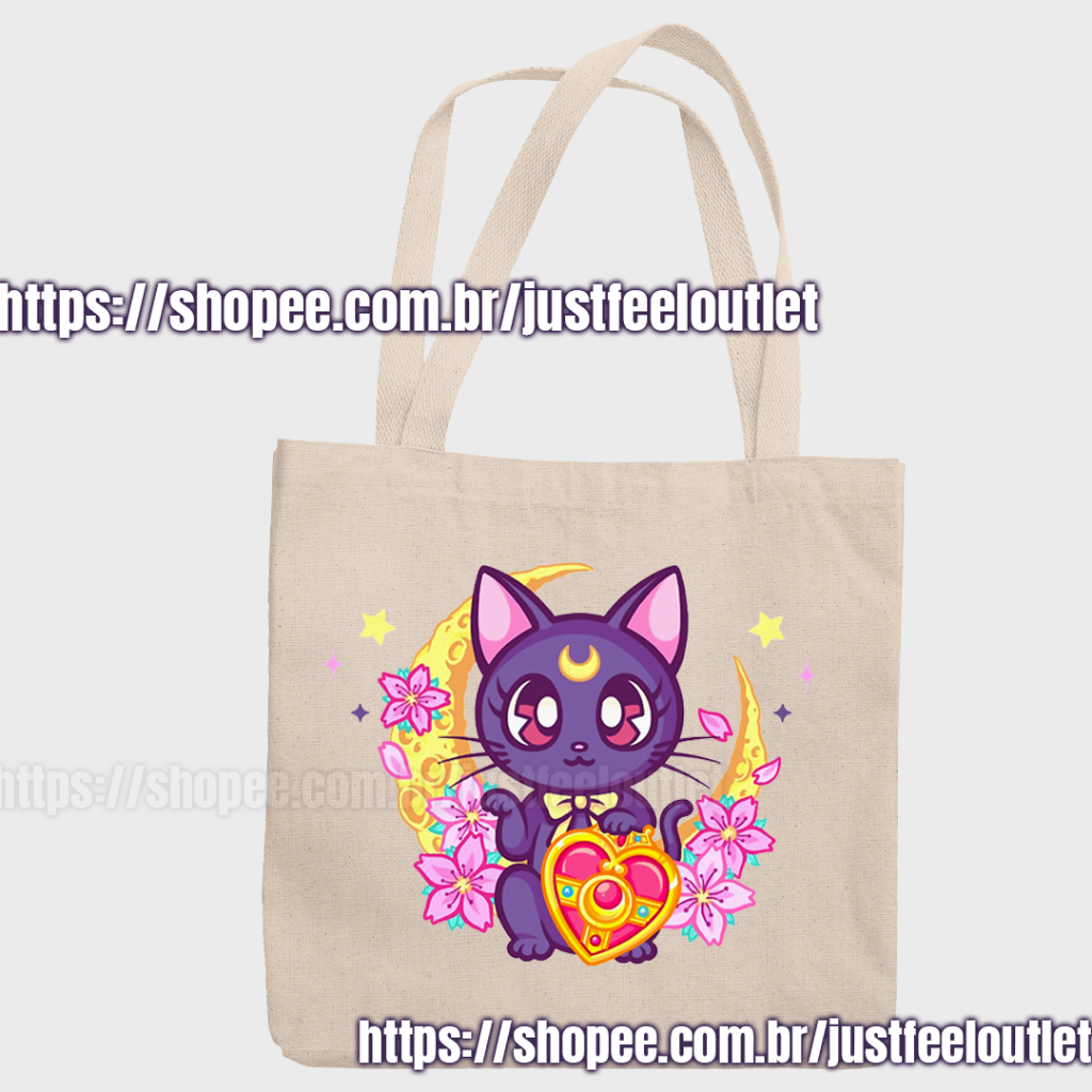 Bolsa Sacola Ecobag Cat Sailor Moon Luna | Shopee Brasil