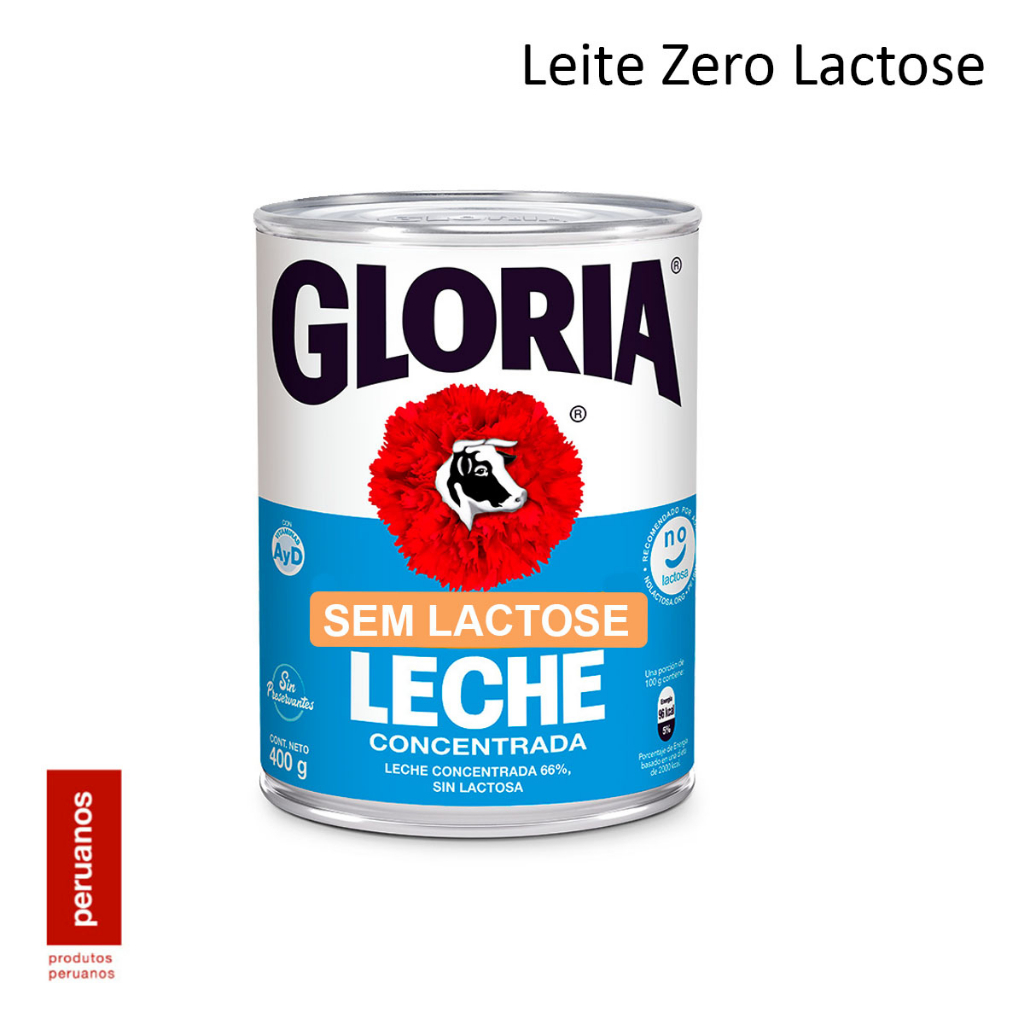 Leite evaporado peruano / Leche evaporada Gloria SEM LACTOSE 410g ...