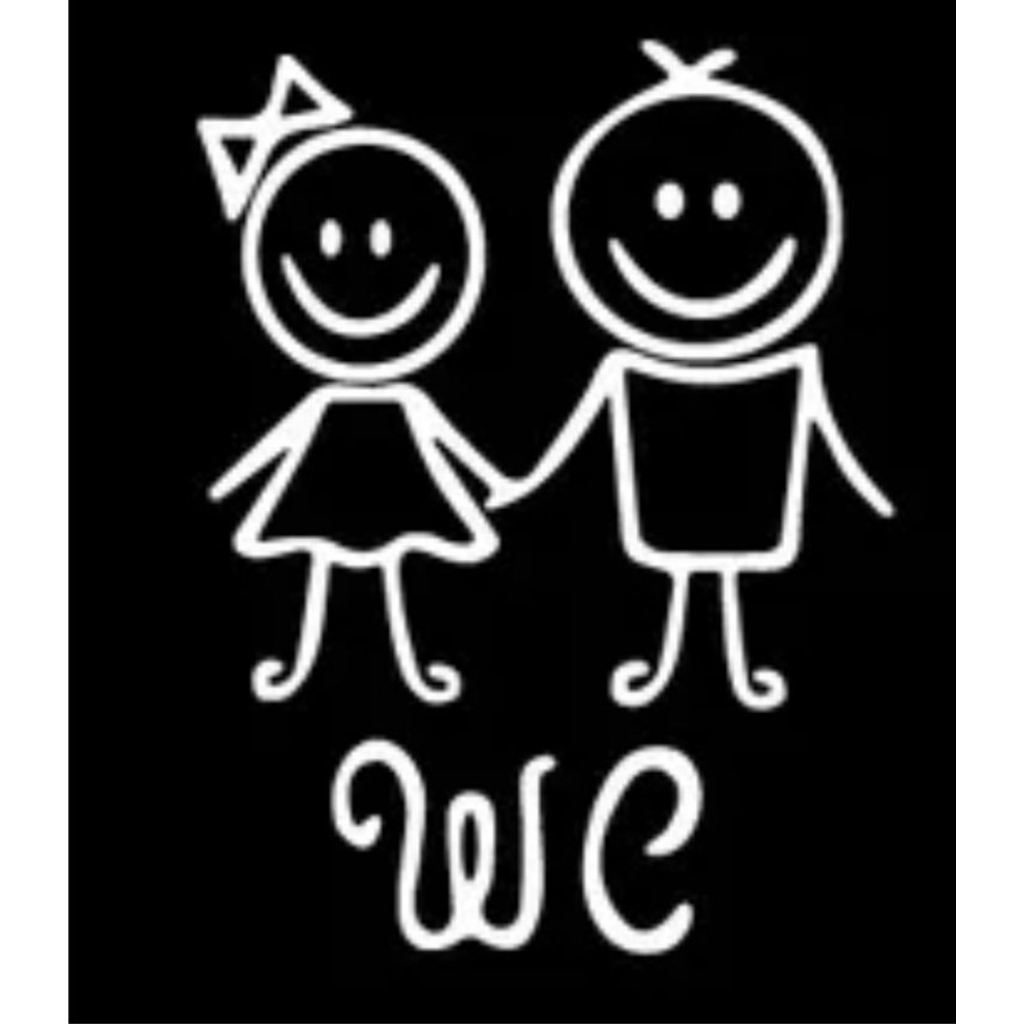 Adesivo para banheiro WC Homem e Mulher | Shopee Brasil