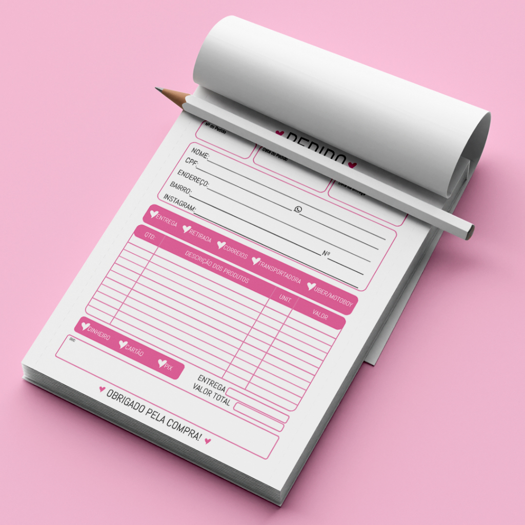 Bloco de pedido - Talão de pedidos 10x14 - Faz a Boa!