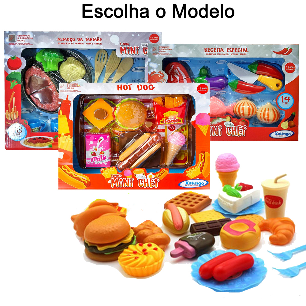 Mini Chef - Comidinha Faz de Conta - Xalingo (Escolha o Modelo) | Shopee Brasil